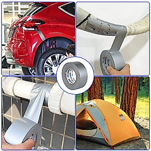 Oleitodh Silver Heavy Duty Duct Tape Bulk 12 Pack -2 inch 60 Yards Each,Strong No Residue, All-Weather, Tear by Hand, Waterproof Gray Tape for Indoor Outdoor Use,Multi Purpose Home Repair