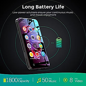 WiFi Mp3 Player with Bluetooth, TIMMKOO 4.0" Full Touch Screen Mp3 Mp4 Player with Speaker, Portable HiFi Sound Walkman Digital Music Player with FM Radio,Recorder, Ebook,Clock, Browser (Black)