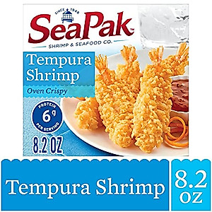 SeaPak Tempura Shrimp with Oven Crispy Breading and Sweet and Spicy Orange Sauce, Frozen, 8.2 oz