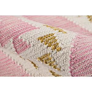 Novogratz by Momeni Rugs Indio 100% Wool Hand Made Contemporary Area Rug, 3' X 5', Pink (INDIOIND-1PNK3050)