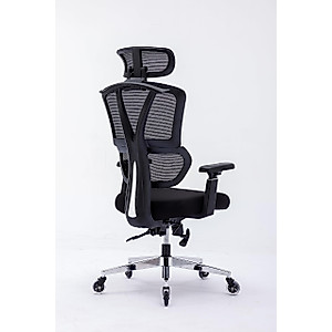 Chair Master Ergonomic High Back Office Chair | Roller Blade Casters | Mesh Chair | for Executives, Office Goers, Work from Home Set up | 3D Armrests, Adjustable Headrest