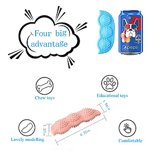 TAOLIN QING 3-Pack Puppy Chew Toy, Suitable for Dogs Born 2-8 Months Old, Relieve Pain During Tooth Replacement, Clean Teeth, Natural Rubber Products, Safe, Healthy, Durable, Easy to Clean