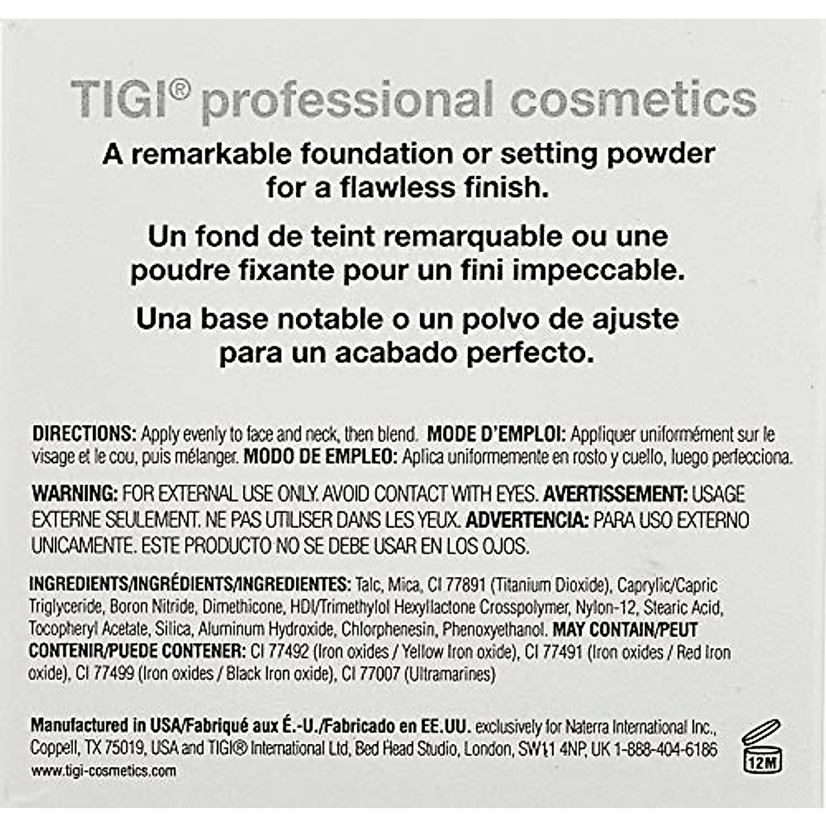 TIGI Cosmetics Powder Foundation, Beauty, 0.37 Ounce