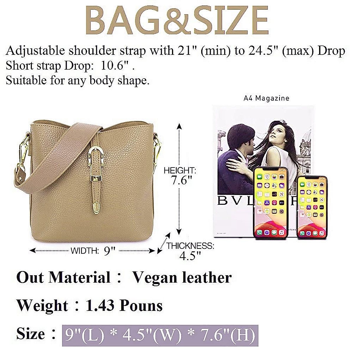 Montana West Mini Crossbody Bags for Women Vegan Leather Cute Bag Purses and Handbags (Tan) MWC-024TAN