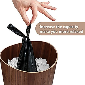 DOITOOL Bamboo Waste Basket Wooden Waste Bin Wastebasket Rustic Garbage Container Box for Home Office Farmhouse Living Room Bathroom Rubbish Litter Can 30x23cm Home Wastebasket