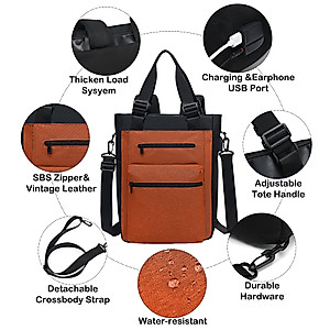 BASICPOWER Backpack Purse for Women Convertible Laptop Tote Work Bag Nurse Teacher Bag for Travel