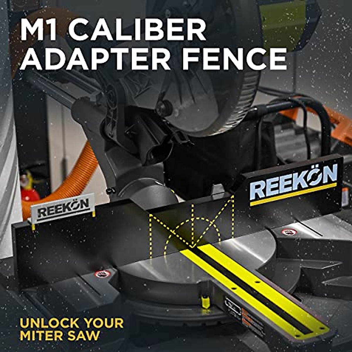 REEKON M1 Caliber Adapter Fence – Allows M1 Caliber Mounting on Wide Variety of Miter Saws and Chop Saws, Aluminium Mounting Point, 4 Fasteners Included for Easy Installation