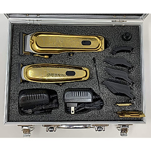 XPERSIS PRO Cordless Hair Clipper + Hair Trimmer for Mens and Barbers +Shaver with Sharp Blades, Cord/Cordless Electric Razor for Mens Gold