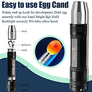 ziyue Egg Candlers, Upgraded 2024 LED Light Egg Candler Tester Lamp Egg Checker Incubator for All Eggs