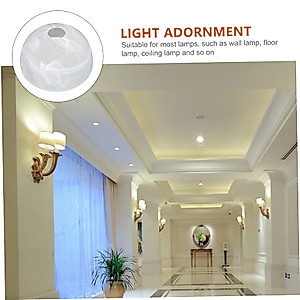 BESTOYARD 2pcs Frosted Glass Lampshade Chandelier Shade Chandelier Lamp Shades Glass Light Covers Alabaster Shade Wall Led Glass Bell Alabaster Shad Globe Lamp Cover Round White Pendant