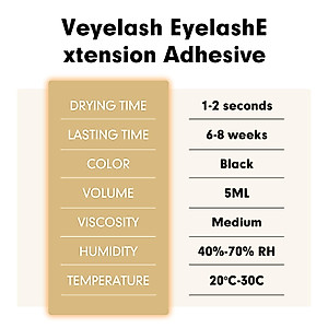 Extra Strong Eyelash Extension Glue | Heasoy Waterproof Lash Glue | 1 Sec Drying time | Retention 8 Weeks | Individual Lash Glue Long Lasting DIY for Semi-Permanent Extensions | Professional Use Only