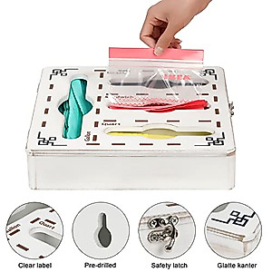 WGFKVAS Ziplock Bag Storage Organizer for Kitchen Drawer, Food Storage Bag Holders, Wood Kitchen Food Baggie Dispenser Box, Compatible with Gallon, Quart, Sandwich and Snack Variety Size Bag