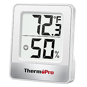 ThermoPro TP49 Digital Hygrometer Indoor Thermometer Humidity Meter Room Thermometer with Temperature and Humidity Monitor Mini Hygrometer Thermometer