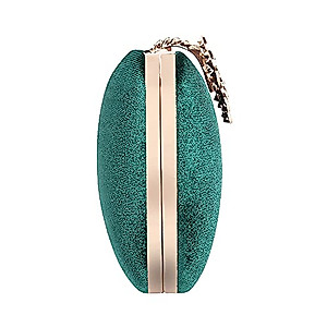 Mulian LilY Green Velvet Evening Bags For Women With Flower Closure Rhinestone Crystal Embellished Clutch Purse For Party Wedding M453