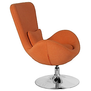 Flash Furniture Egg Series Orange Fabric Side Reception Chair