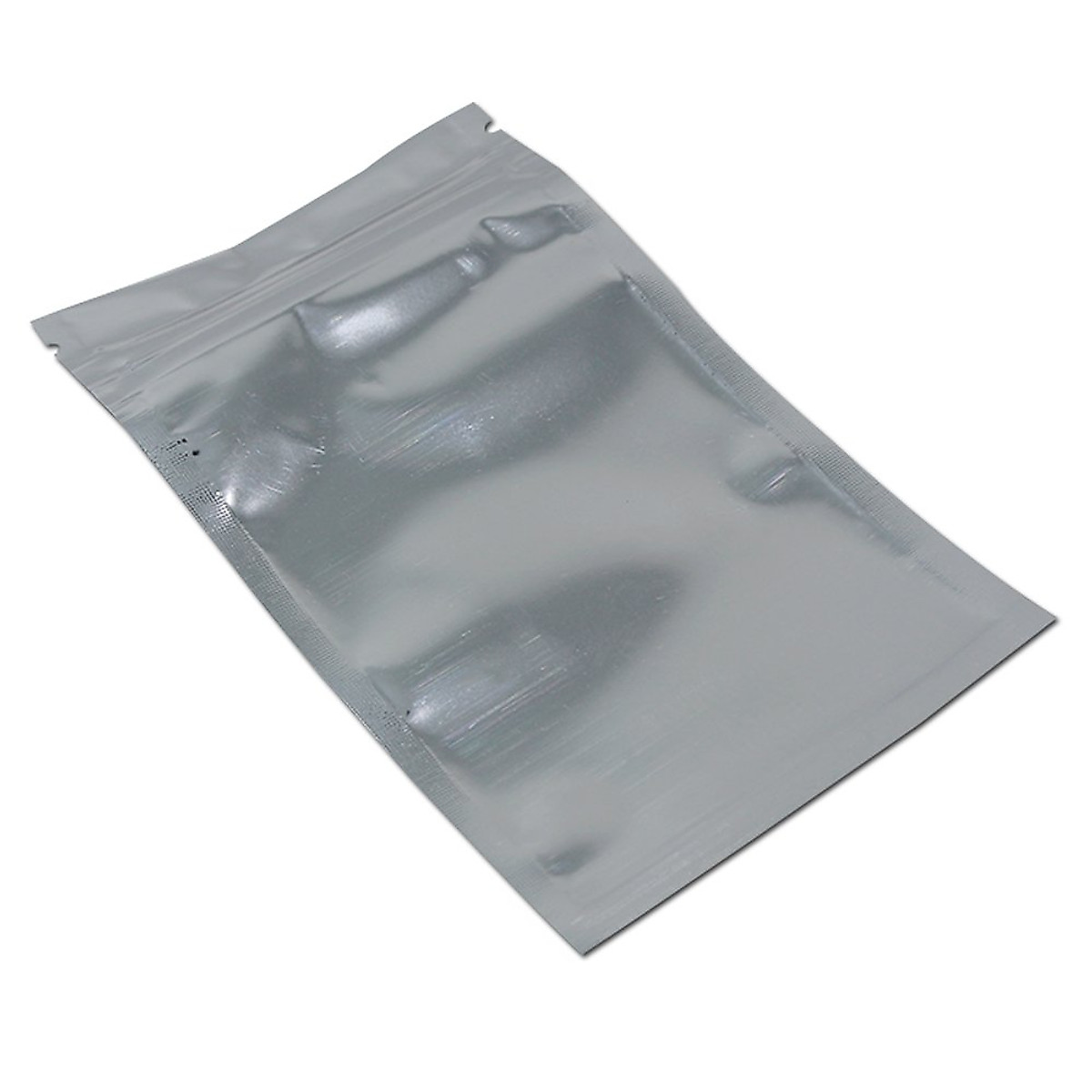 100 Pack Clear Front Reclosable Airtight Mylar Bags 8.5x14cm (3.3x5.5inch) for Zip Heat Seal Aluminum Foil Packaging Lock Plastic Bag Valve Zipper Lock Bulk Food Storage Candy Foil Pouch
