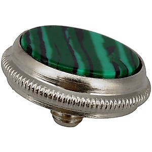 Jiayouy Silver Green Texture Inlay Trumpet Finger Buttons for Trumpet Accessory Replacement 3 Pcs