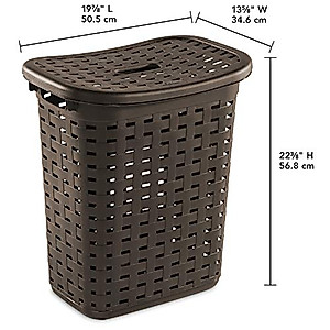 Sterilite 12766P04 Weave Laundry Hamper, Espresso, 4-Pack