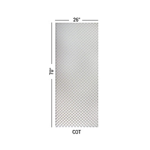 Cabin Comfort - Egg Crate Mattress Pad - Thick Memory Foam - Fits All Cot Size Beds Comfortably - 70 X 26 X 1.5 Inches - Super Soft & Durable