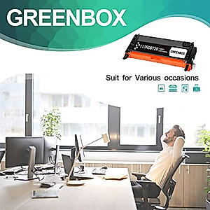 GREENBOX Remanufactured 6180 Black Toner Cartridges Replacement for Xerox 113R00726 for Xerox Phaser 6180 6180N 6180DN 6180MFP-D 6180MFP-N Printer (1 Pack)