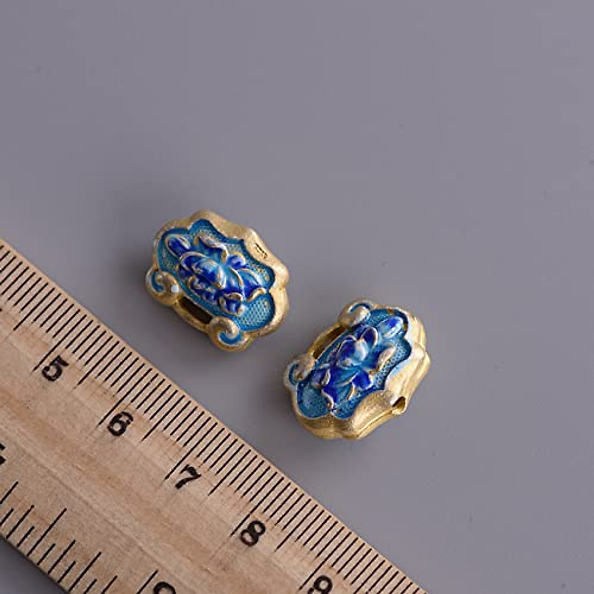 1Pc Sterling Silver Spacer Bead Long Life Lock Charm Beads Enamel Metal Beads Silver Spacer Beads for Jewelry Making Bracelet Necklace Amulet for Wealth Good Luck Crafts Collectible