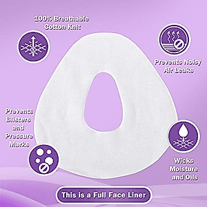 RemZzzs Full Face Cpap Mask Liners (K3-FL) - Reduce Noisy Air Leaks and Painful Blisters 2 Pack- Cpap Supplies and Accessories - Compatible with Resmed Respironics DeVilbiss