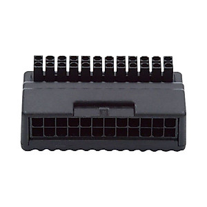 Cablecc Overmold 90 Degree ATX 24Pin Female to 24pin Male Power Adapter Mainboard Motherboard for Desktops PC Supply