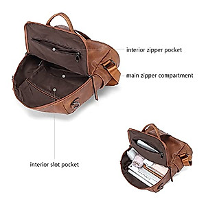 BROMEN Womens Backpack Purse Fashion Leather Backpack Purse for Women Travel Shoulder Bags Brown