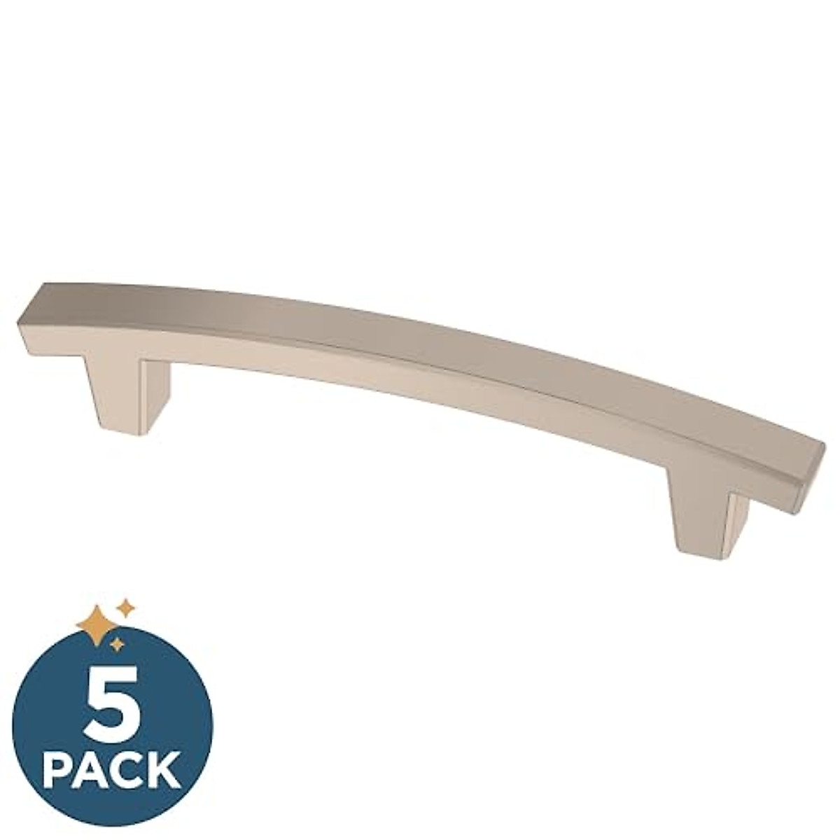 Franklin Brass Pierce (10-Pack) Cabinet Handles 4' Hole Center Brushed Nickel Kitchen Drawer Pulls Dresser, Furniture Hardware P29615K-SN-B
