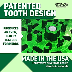 Santa Cruz Shredder Metal Herb Grinder Knurled Top for Stronger Grip 2-Piece Small (Mini) 1.7" (Green)