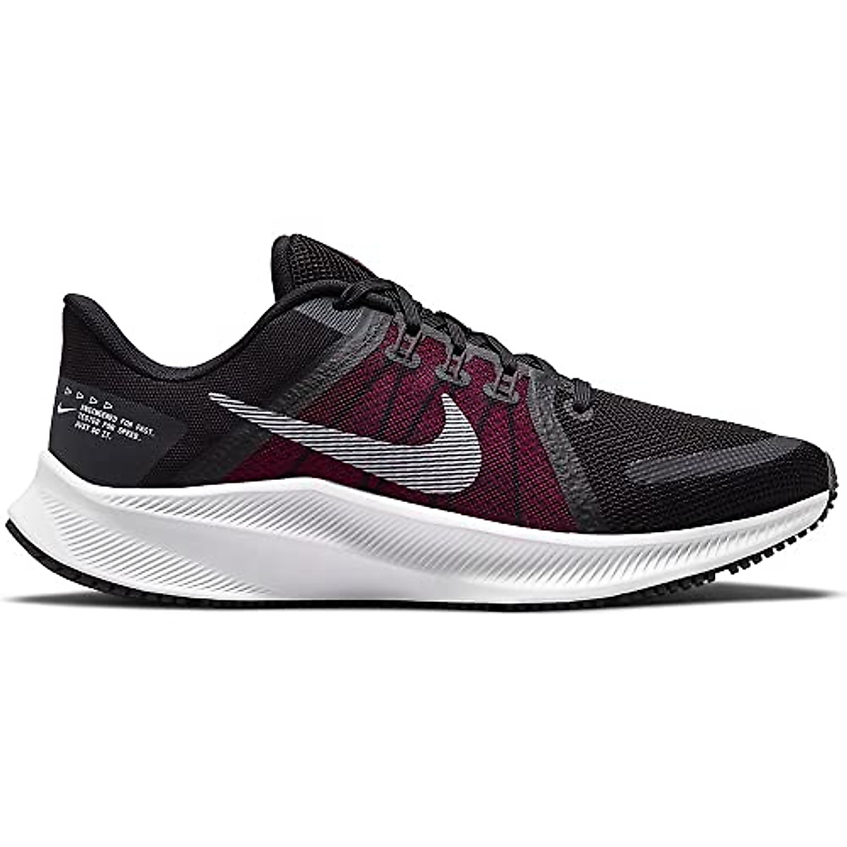 Nike Womens Quest 4 Running Shoes, Black/White-Hyper Pink, 8 M US
