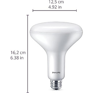 PHILIPS LED Flicker-Free Frosted Dimmable BR30 Light Bulb - EyeComfort Technology - 650 Lumen - Soft White (2200K) - 7.5W=65W - E26 Base - Title 20 Certified - Ultra Definition - Indoor - 4-Pack