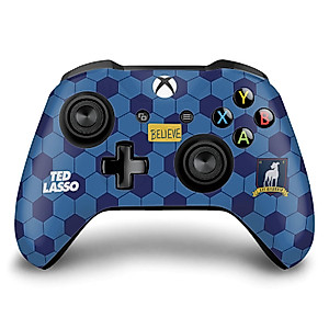 Head Case Designs Officially Licensed Ted Lasso Believe Season 1 Graphics Vinyl Sticker Gaming Skin Decal Cover Compatible With Xbox One X Console and Controller Bundle