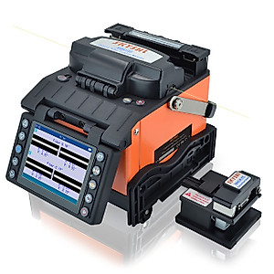 SKYSHL Fusion Splicer With 8PCS Electrodes Fiber Cleaver Tool Kit Automatic Focus SM MM DS NZDS Core Alignment Optical Fiber Splicing Welding Machine (SS413F-411)