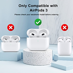 AIIEKZ Compatible with AirPods 3 Case Cover 2021, Soft Silicone Case with Gold Heart Pattern for AirPods 3rd Generation Case with Cute Butterfly Keychain for Girls Women (Black)