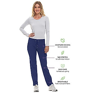 Healing Hands Jogger Scrubs for Women 7 Pocket HH360 Women’s 9154 Nikki Womens Joggers with Drawstring Navy L