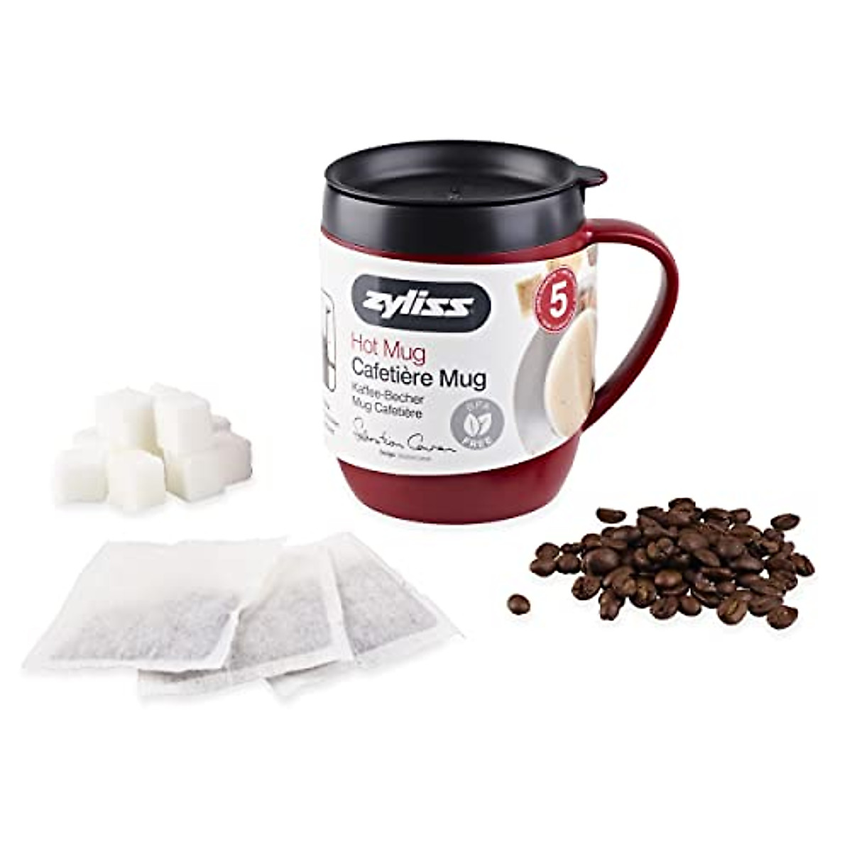 Zyliss Hot Mug Cafetiere, Red