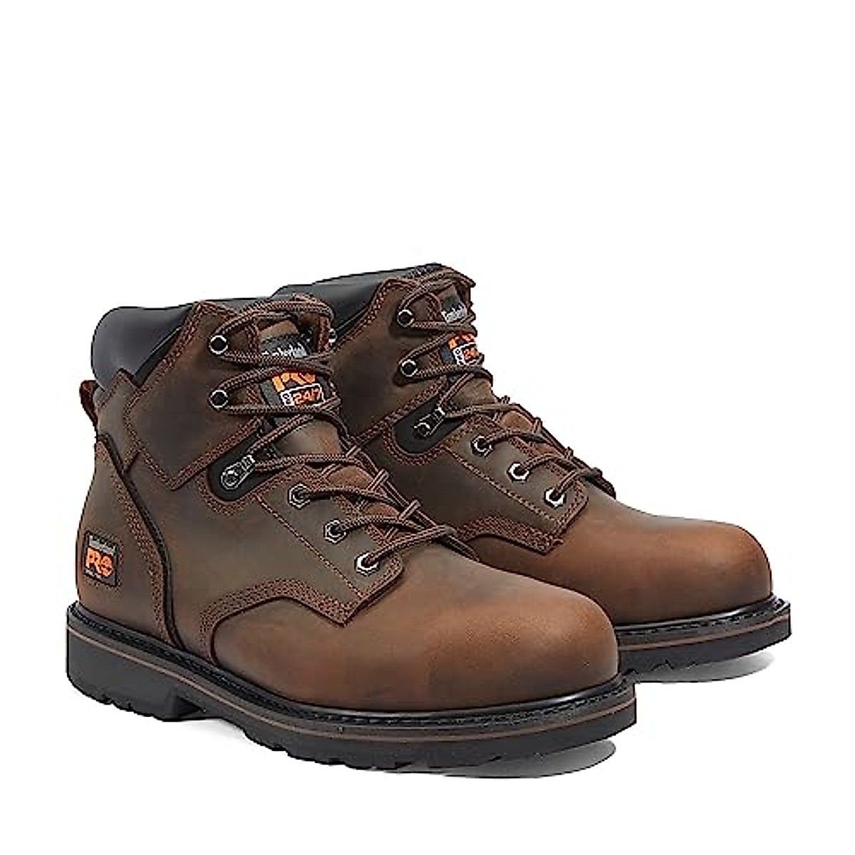 Timberland PRO mens Pit 6 Inch Steel Safety Toe Industrial Work Boot, Brown/Brown, 10.5 US