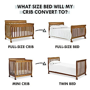 DaVinci Twin/Full Size Bed Conversion Kit (M4799) in Cherry