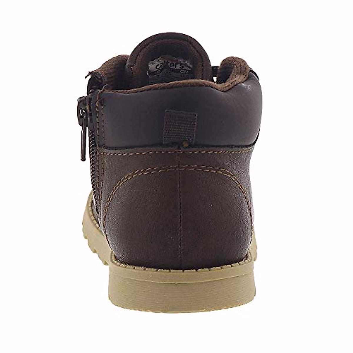 carter's Boys' Brand Fashion Boot, Brown, 6 M US Toddler