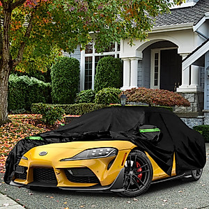 Waterproof Car Covers Replace for 2020-2025 Toyota Supra GR A90 A91 MK5, 6 Layers All Weather Custom-fit Car Cover with Zipper Door for Snow Rain Dust Hail Protection