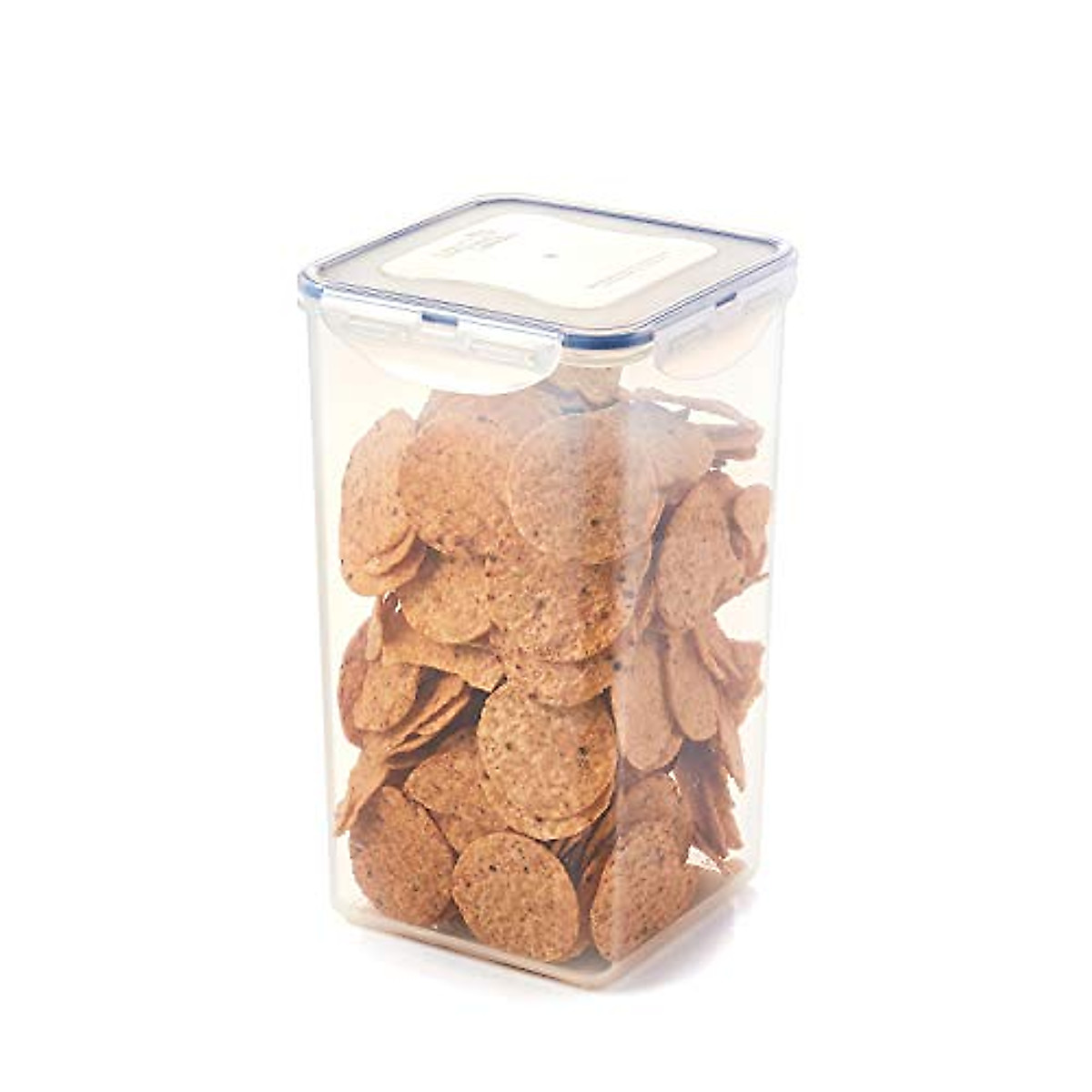 LocknLock Easy Essentials Food lids/Pantry Storage/Airtight containers, BPA Free, Square-16.9 Cup-for Chips, Clear