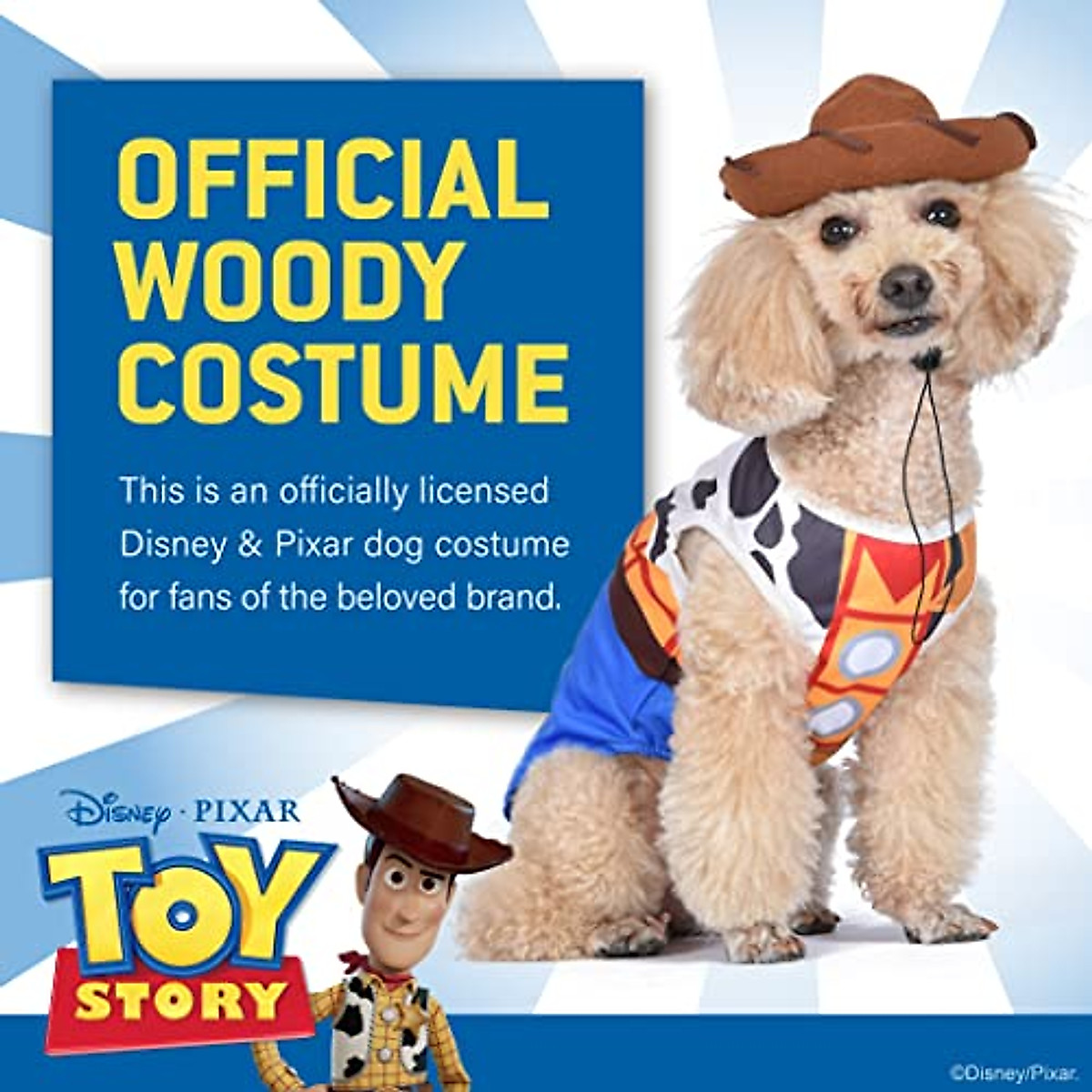 Disney for Pets Halloween Toy Story Woody Costume - Extra Extra Large | | Cowboy Dog Costume from Toy Story, Halloween Costumes for Dogs, Officially Licensed Dog Halloween Costume