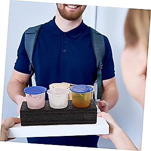 Healeved 4 Pcs Cup Holder Black Serving Tray Black Trays Drink Holder for Couch Milk Tea Holders Beverage Carrier Beverage Packaging Carrier Coffee Cup Carrier Tray Drink Cup Carrier Tray