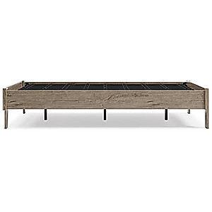 Signature Design by Ashley Oliah Contemporary Full Platform Bed, Natural Wood Grain