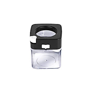 Smokus Focus Comet Infinity (Black) - Child Resistant Certified - Magnifying Lens LED Lights Airtight Seal