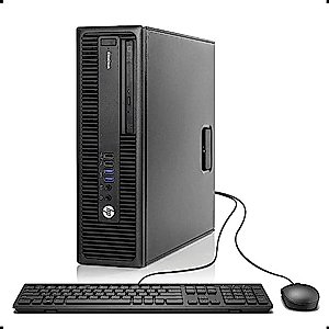 HP EliteDesk 800 G2 SFF Desktop Computer PC, Intel Core i5 6500 3.4Ghz, 32GB DDR4 RAM, 512GB SSD, Keyboard and Mouse, WiFi, Bluetooth Windows 10 (Renewed), Black