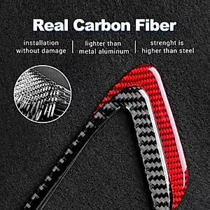 AIRSPEED for Supra Door Handle Panel Cover Carbon Fiber Door Pull Handle Frame Sticker Inner Trim for Toyota Supra GR A90 A91 MK5 2019-2022, Black