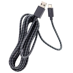 Deal4GO 9FT Durable Braided USB-C Charging Cable USB Type-C Cord for Xbox one Elite Series 2 Controller Switch Pro PS5 Controller (NO Packaging)