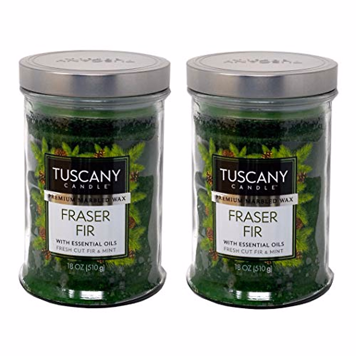 Tuscany Candle 18oz Scented Candle, Fraser Fir 2-Pack